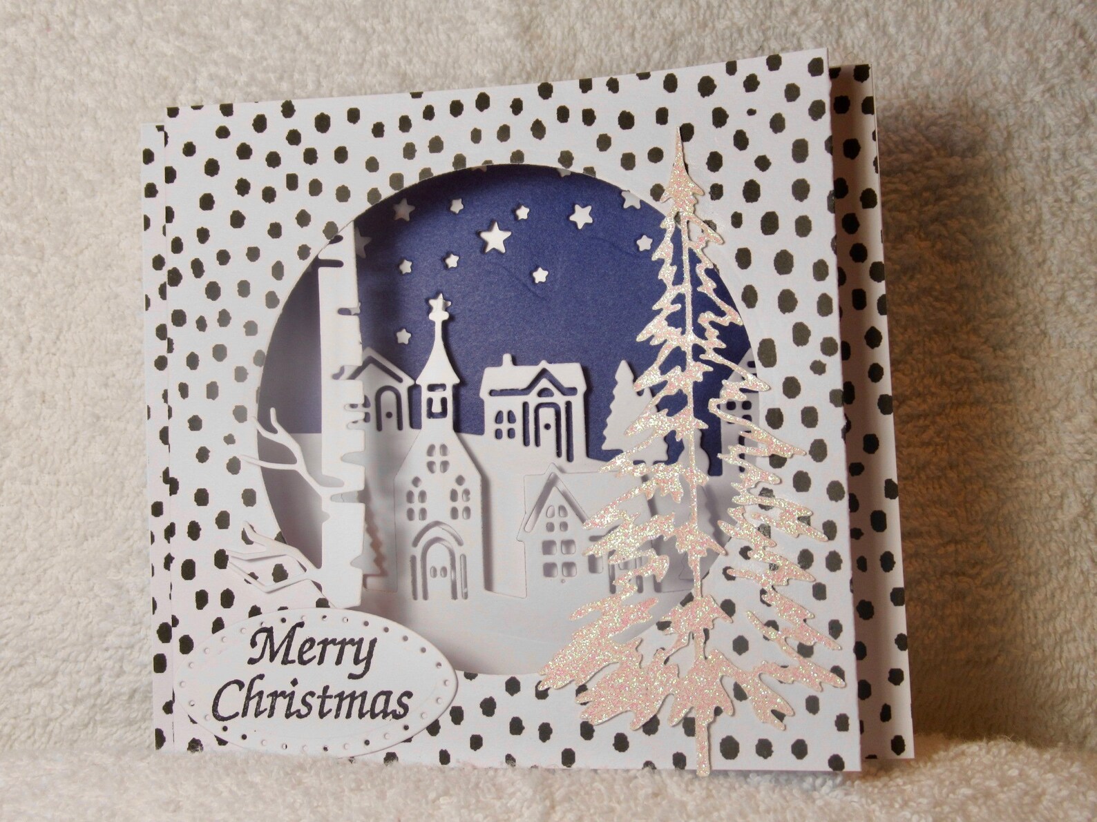 Hand Made Christmas Shadow Box Card Diorama Greeting Cards - Etsy