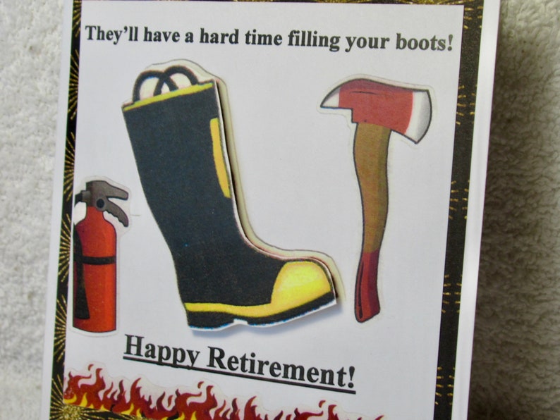Retirement Card for a Firefighter Happy Retirement Fireman - Etsy