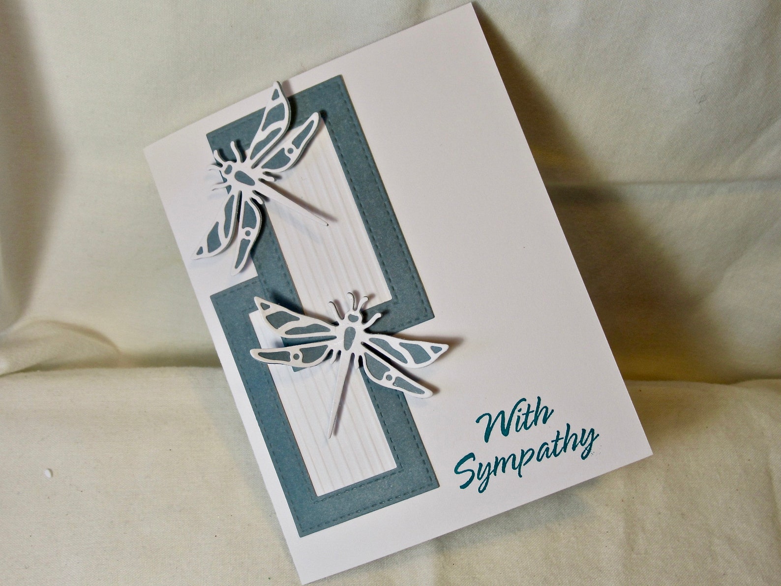Sympathy Card, Hand Made Original Design, Stamped and Embellished ...