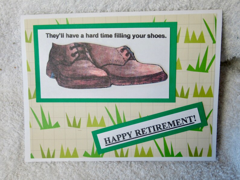 Handmade Retirement Card for Him: Filling Your Shoes - Etsy