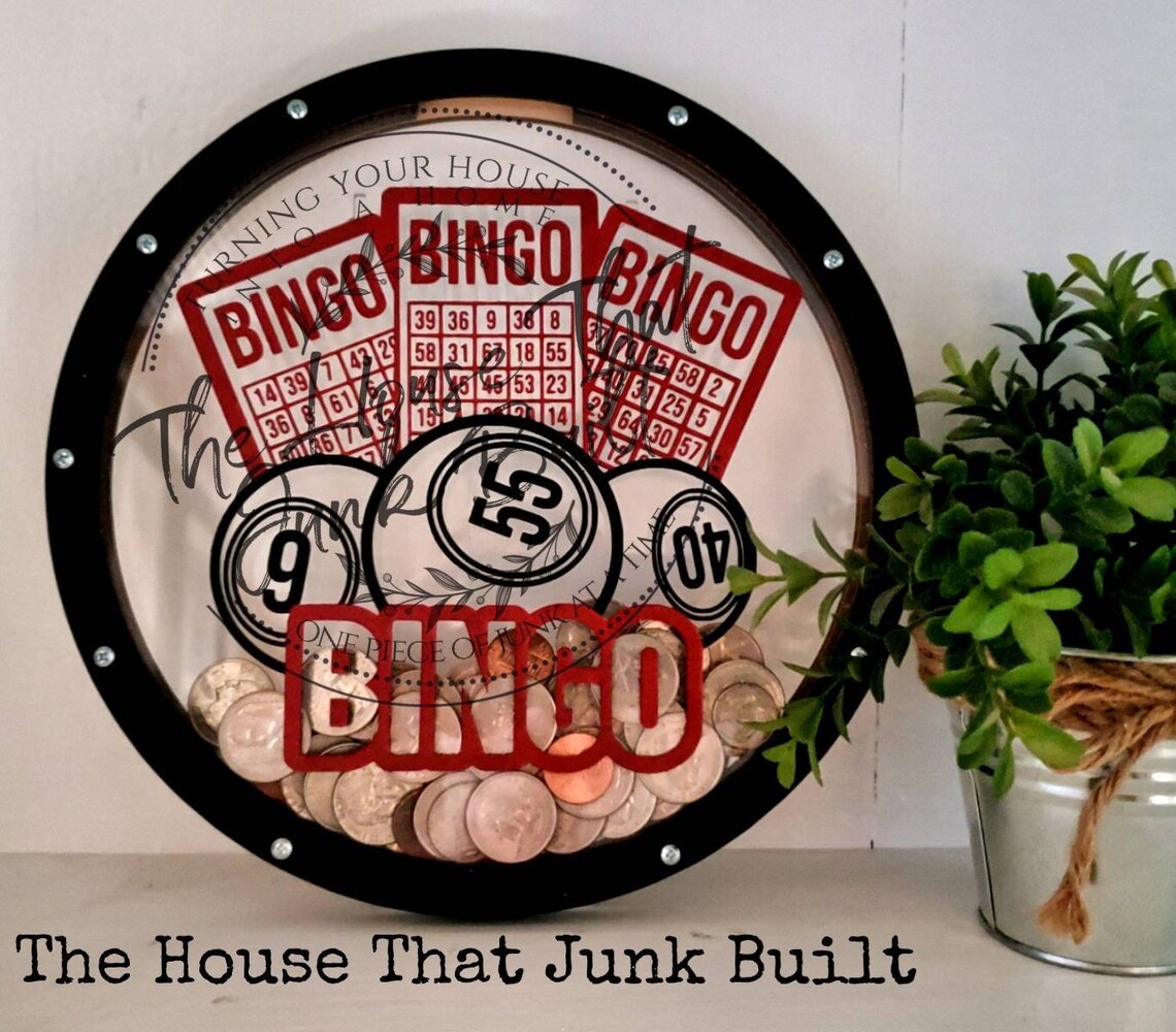 Bingo Money Wood Piggy Bank Bingo Fund Custom Bank - Etsy