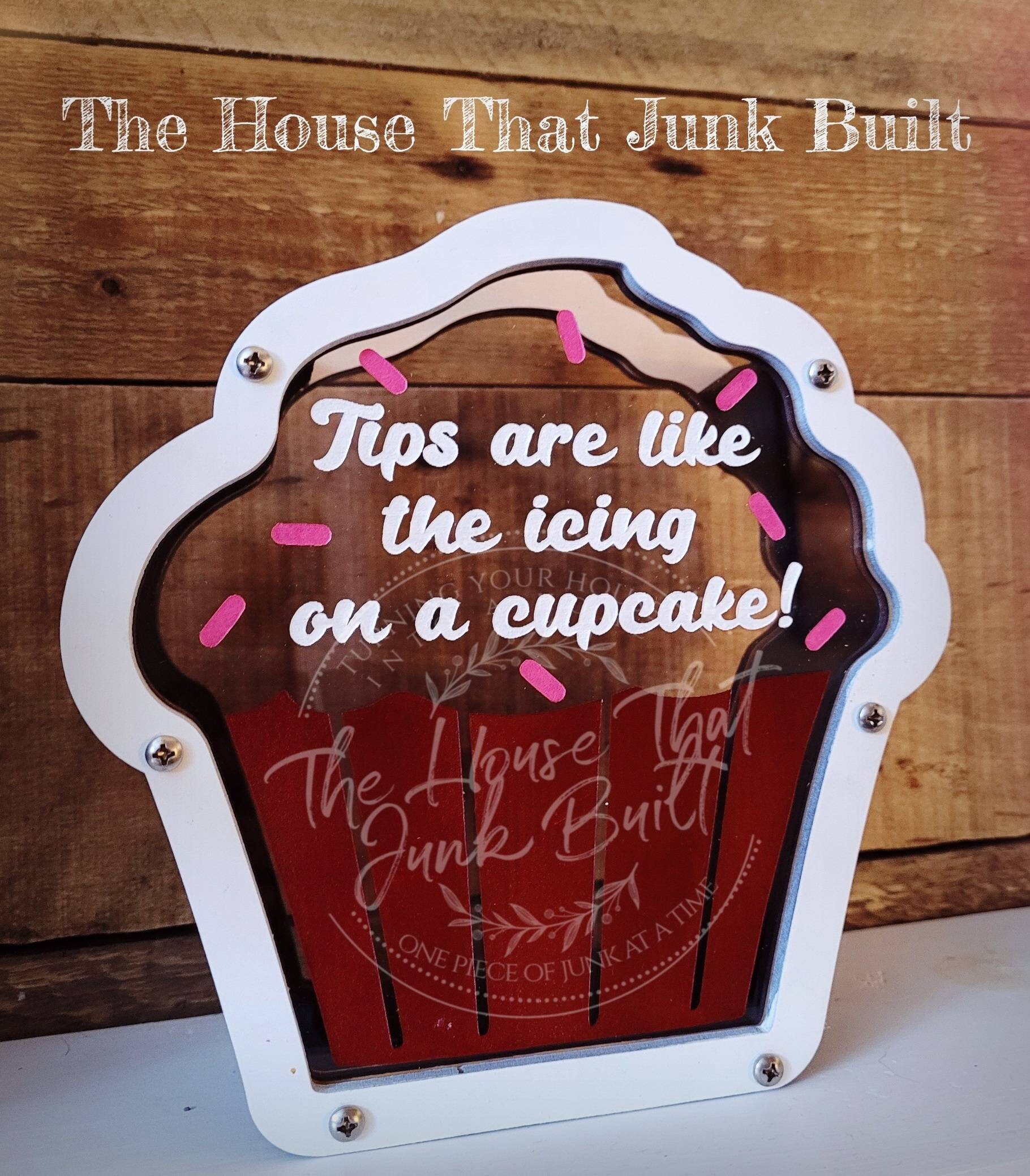 Cupcake Tip Jar Bakery Decor Custom - Etsy