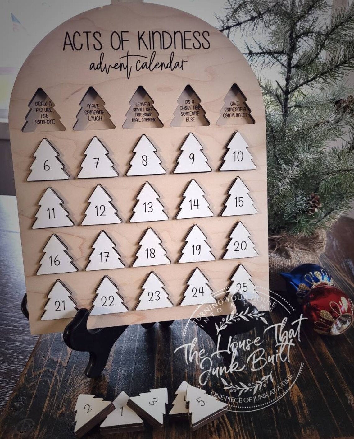 Advent Calendar Acts of Kindness Wood - Etsy