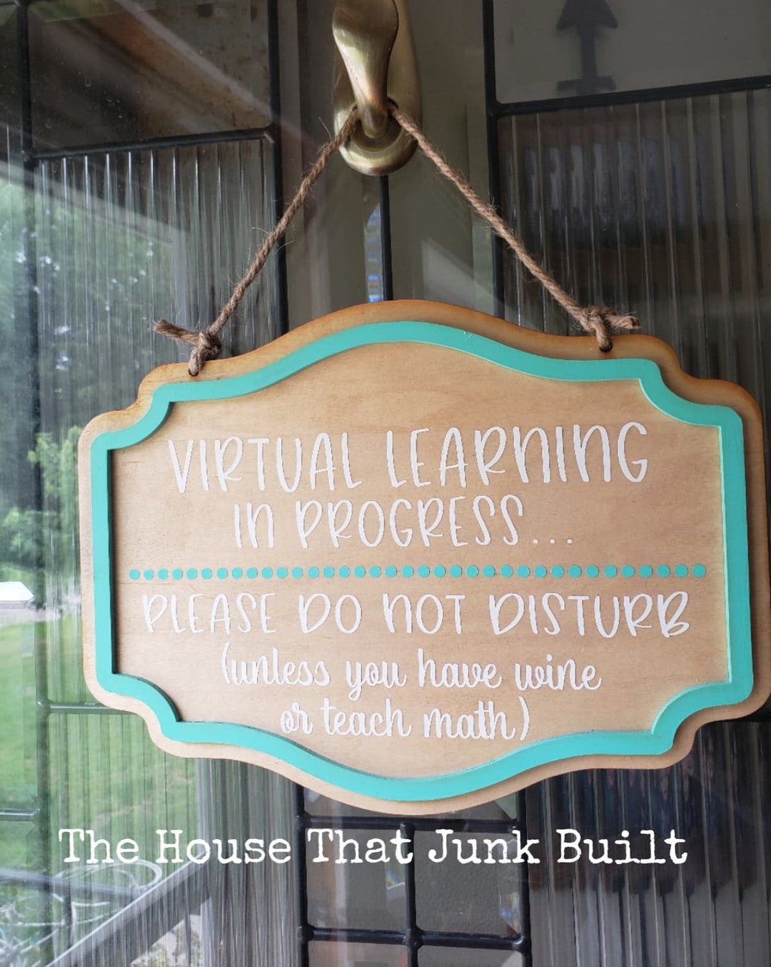 Virtual Learning Sign Laser Cut Door Hanger Wine Math Do Not Disturb - Etsy