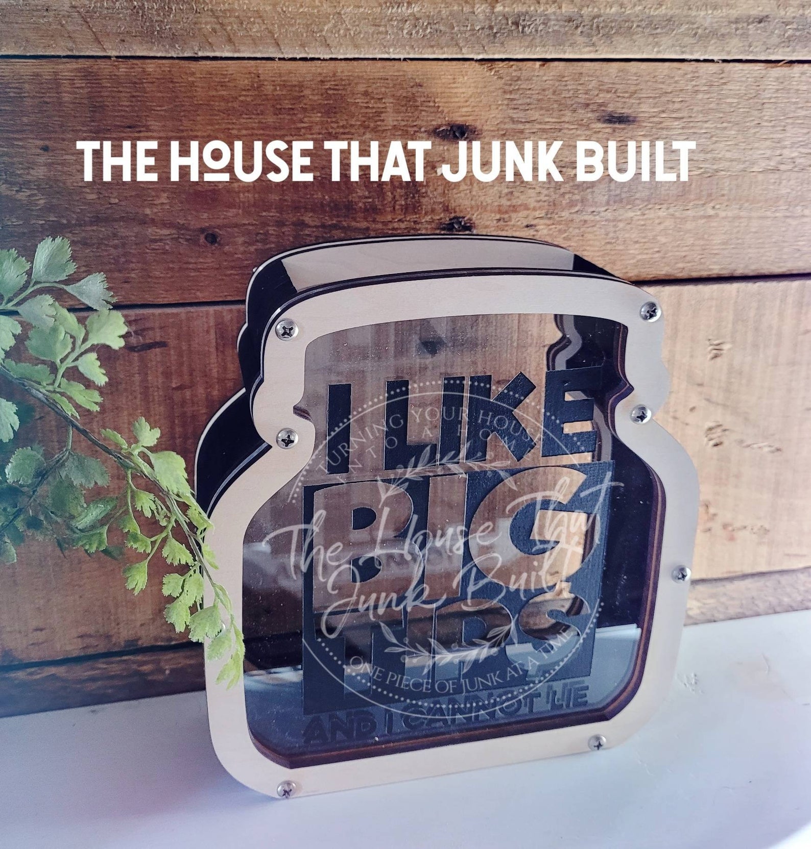 Funny Tip Jar – “I Like Big Tips I Cannot Lie” – Wood & Acrylic Tip Box ...