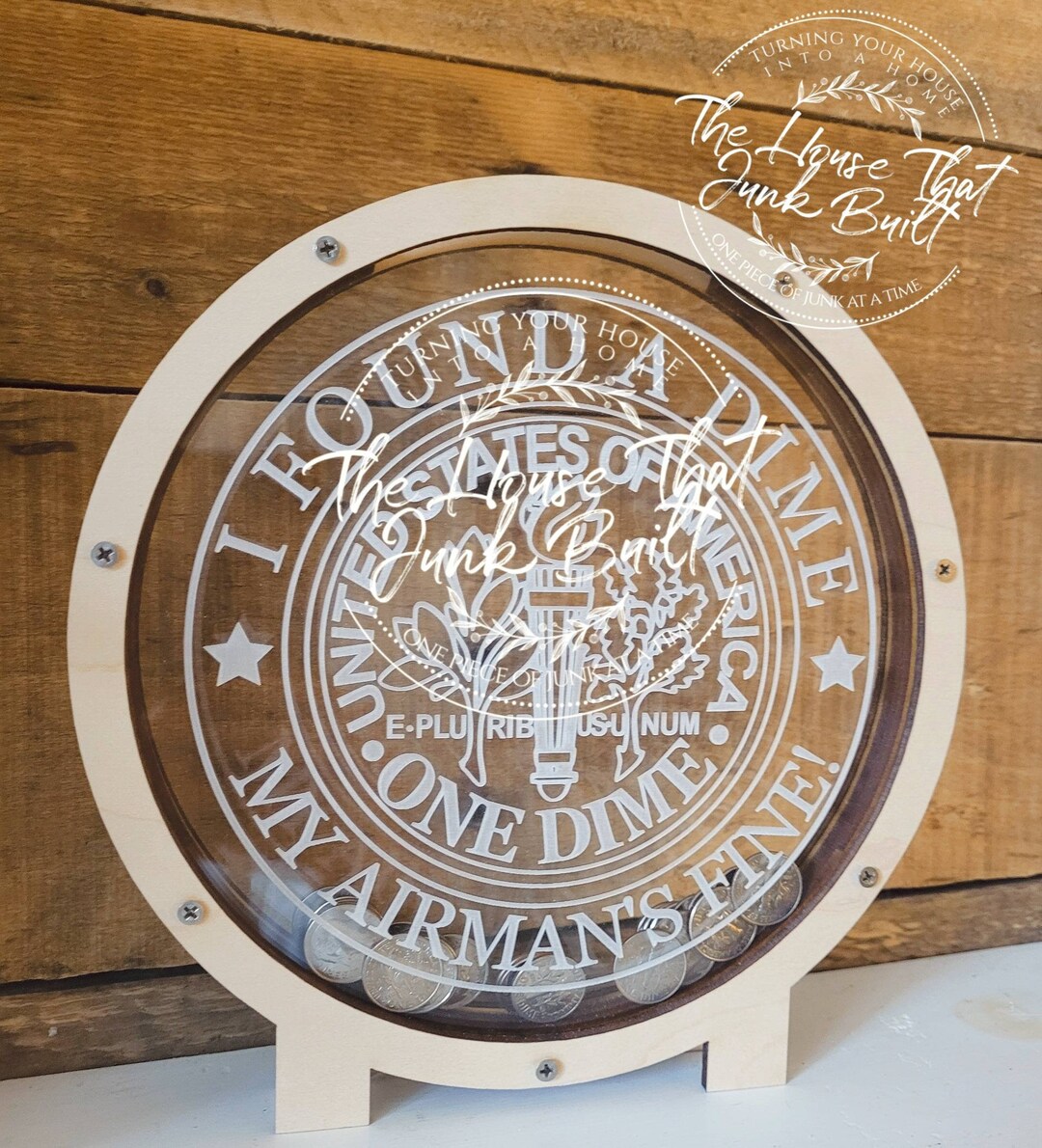 Military Memorial Piggy Bank • “I Found a Dime, My Airman’s Fine ...