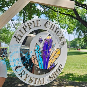 Custom Canopy Business Sign – Wood & Acrylic Booth Display Sign for ...