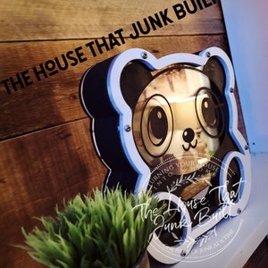 Panda Wood Standing Piggy Bank - Etsy