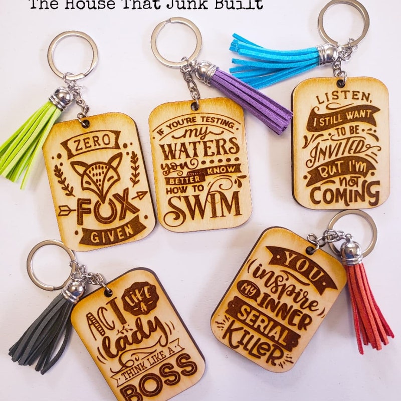 Wood Keychains - Etsy