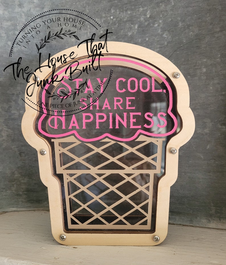 Ice Cream Cone Tip Jar – Funny Painted Tip Jar With Scoop Design for ...