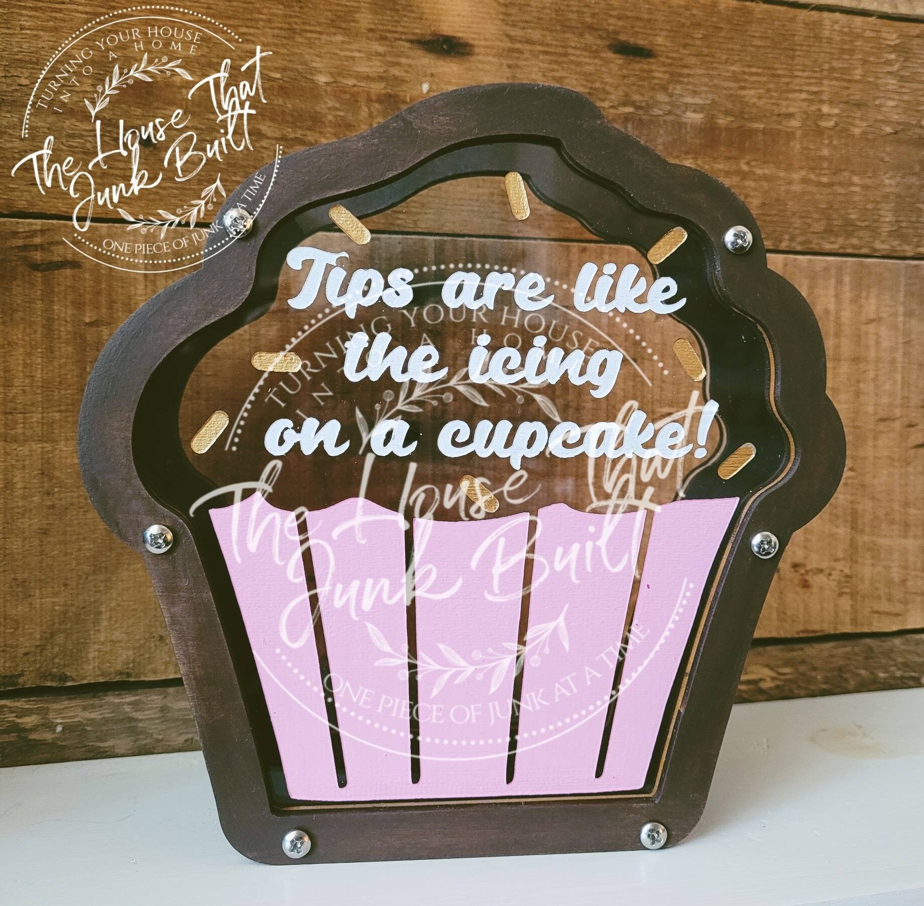 Cupcake Tip Jar Bakery Decor Custom - Etsy