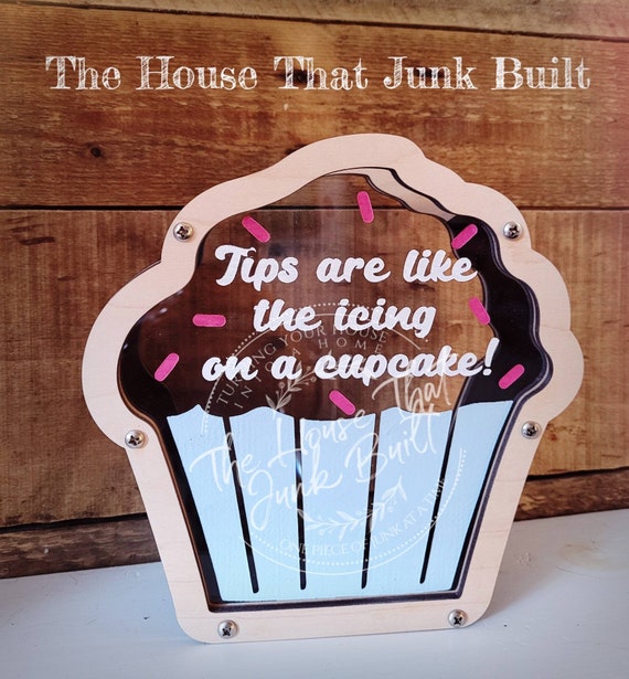 Cupcake Tip Jar Bakery Decor Custom - Etsy