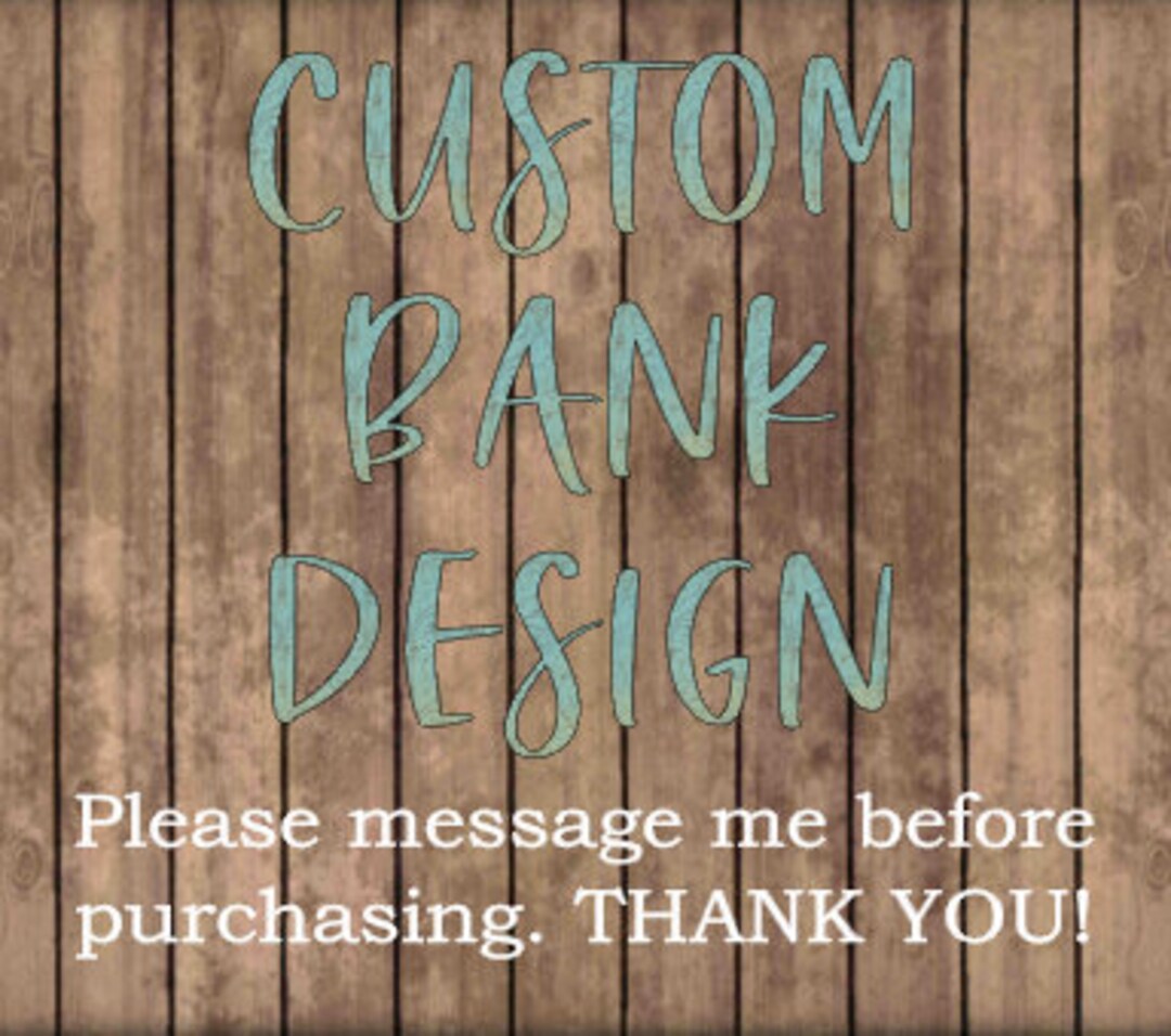 Custom Bank SVG FILE DESIGN - Etsy