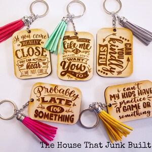 Handmade Wood Keychains Funny Sarcastic Snarky - Etsy