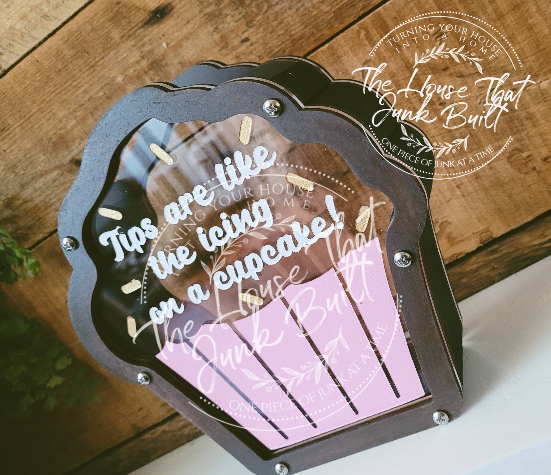 Cupcake Tip Jar Bakery Decor Custom - Etsy