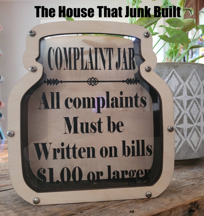 Tip Jar Complaint Jar Sarcastic Funny Wood Bank Tip Box | Etsy