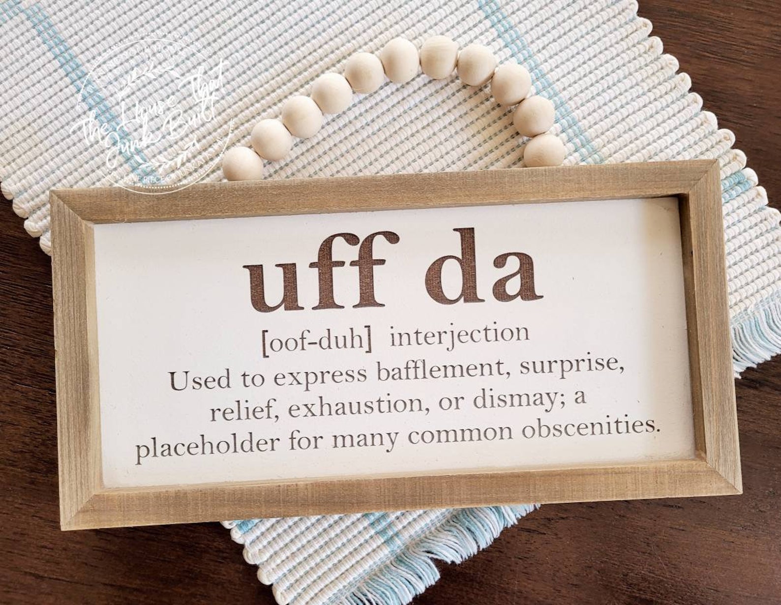 Boho Farmhouse Sign Uffda Definition Norwegian Scandanavian - Etsy