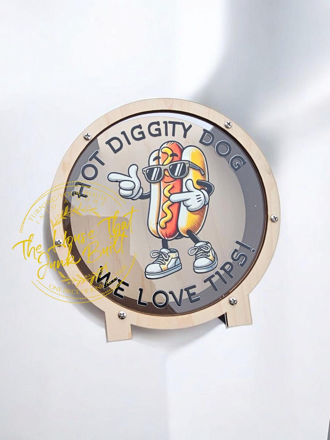 Hot Dog Tip Jar – “hot Diggity Dog, We Love Tips” – Funny Tip Jar for ...