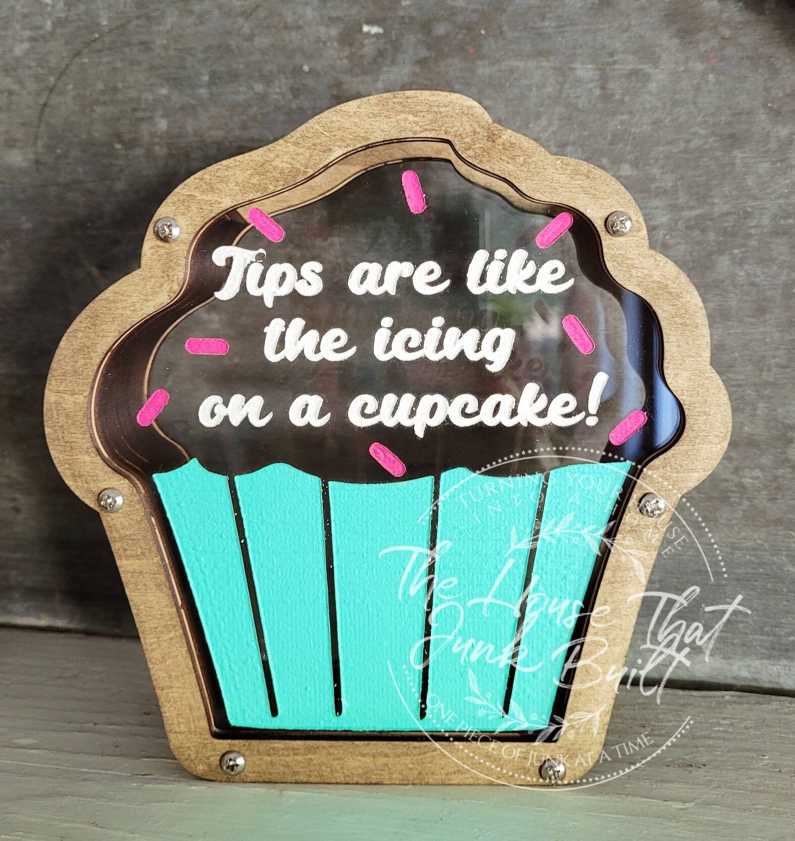Cupcake Tip Jar Bakery Decor Custom - Etsy