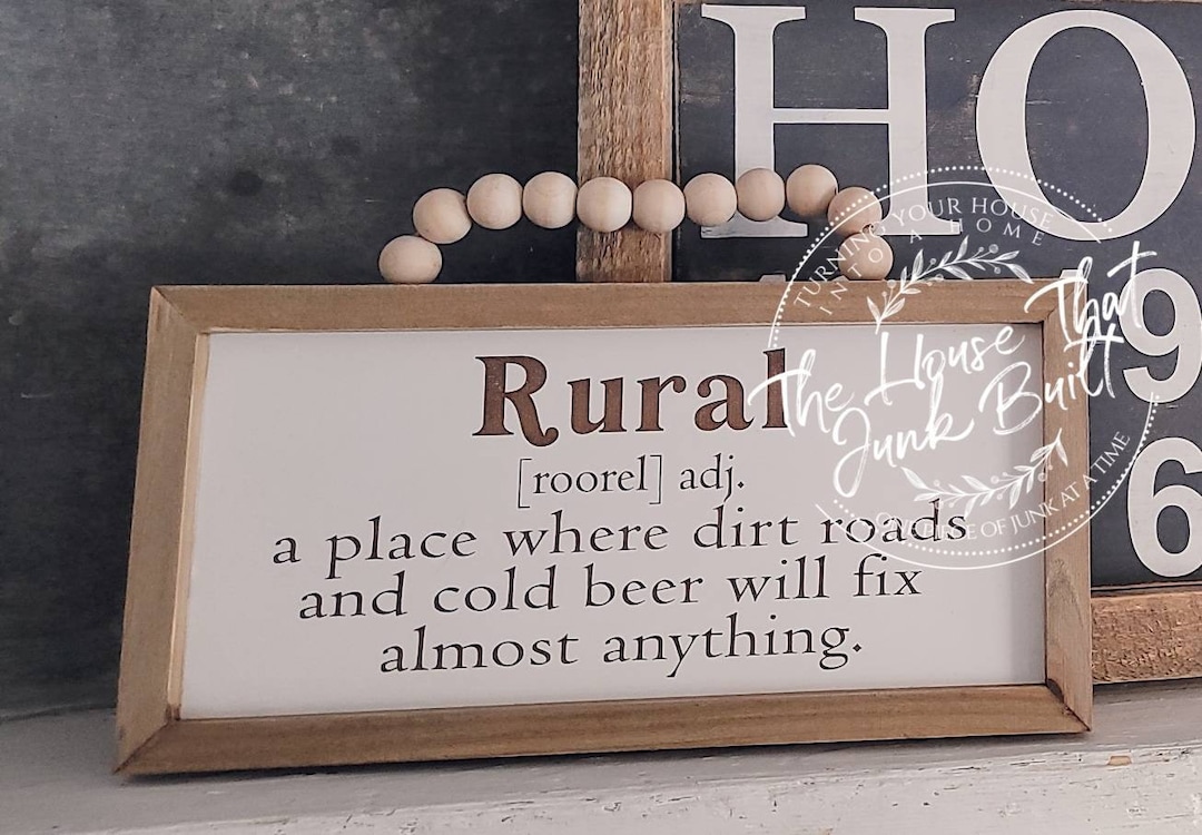 Rural Definition Sign – Boho Beaded Hanger Wall Decor, Rustic Country ...