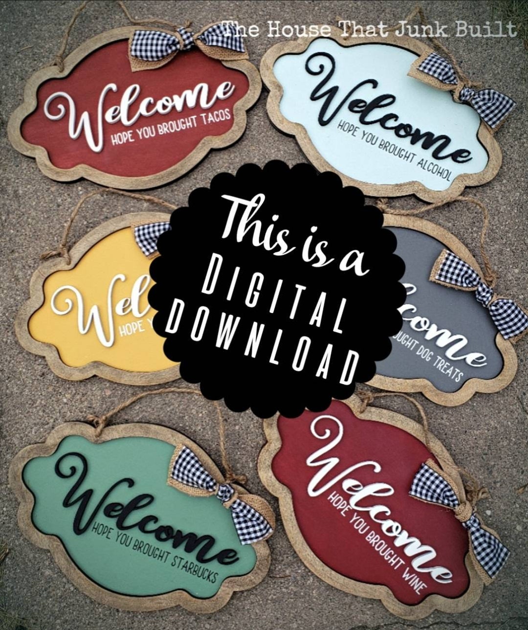SVG DIGITAL DOWNLOAD Welcome Sign Laser Cut Wood File - Etsy