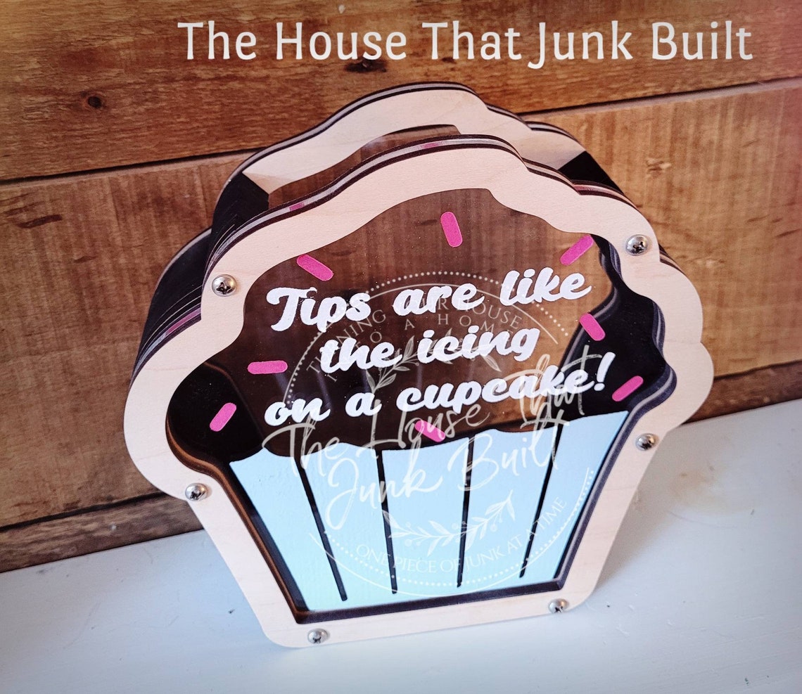 Cupcake Tip Jar Bakery Decor Custom - Etsy