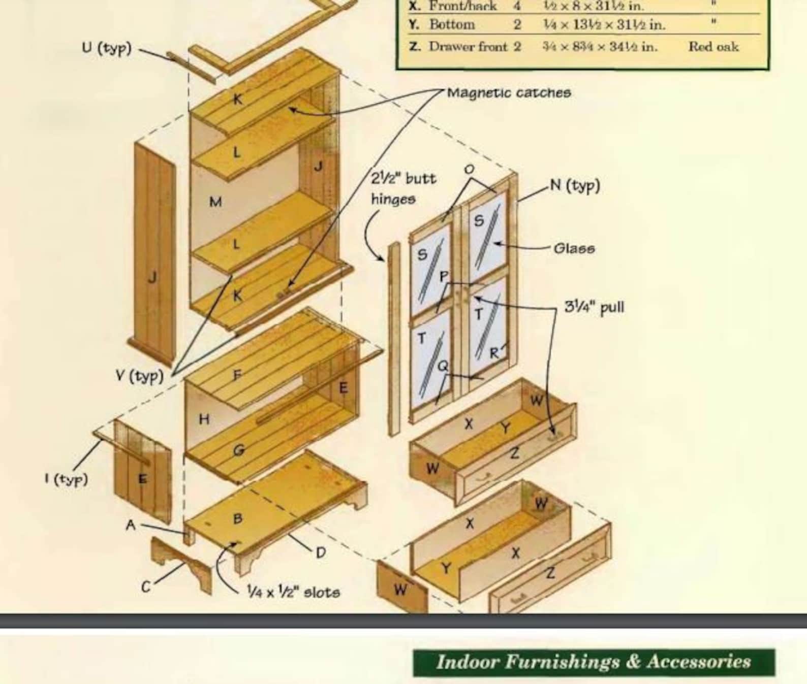 Woodworking Projects, Kitchen Cabinet, Linen Cabinet, Woodworking Plans ...