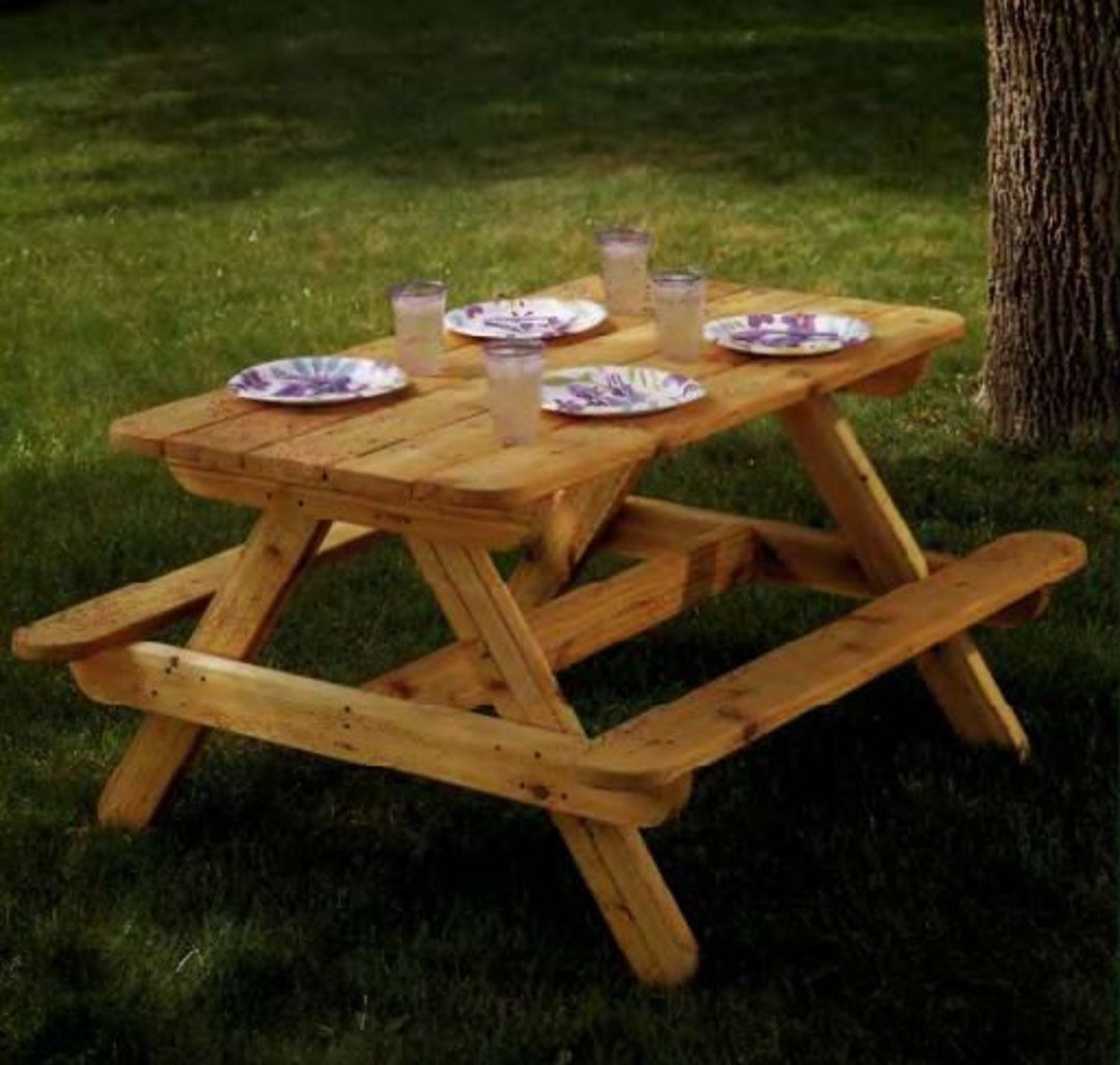 Woodworking Plans, Do It Yourself, Kids Picnic Table, Woodworking ...