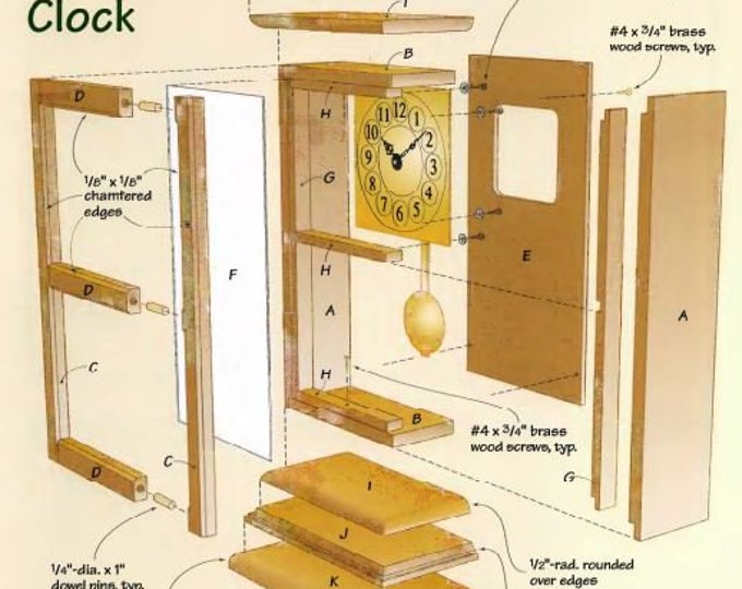 Longcase Clock Plans 17th Century Longcase Clock Grandfather Clock Plan ...