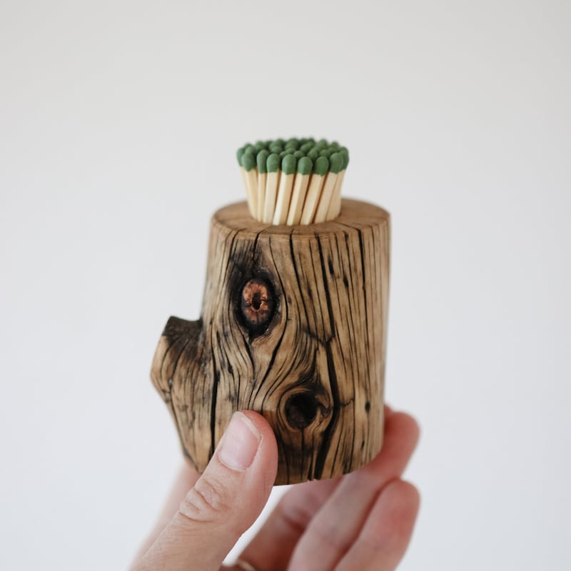 Wooden Match Holder - Etsy