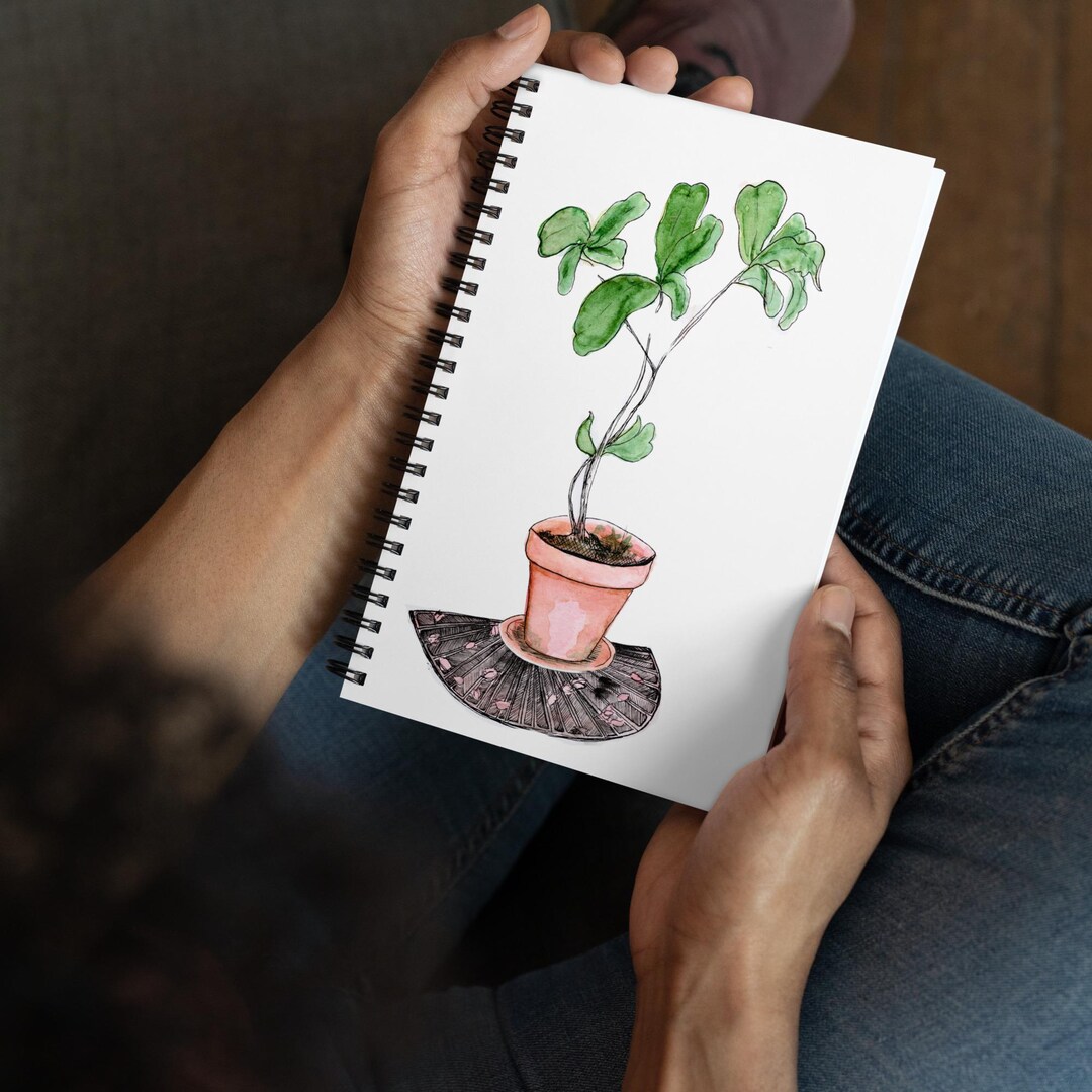 Fiddle Leaf Fig Dotted Journal – Nature Watercolor Notebook, Indoor ...