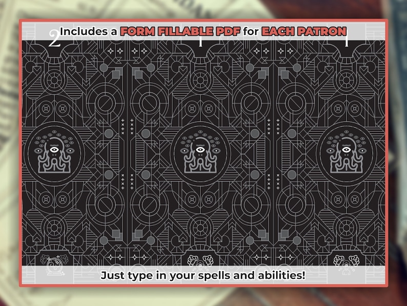 WARLOCK PATRON CARDS for Dnd 5e Form Fillable Pdfs Included - Etsy