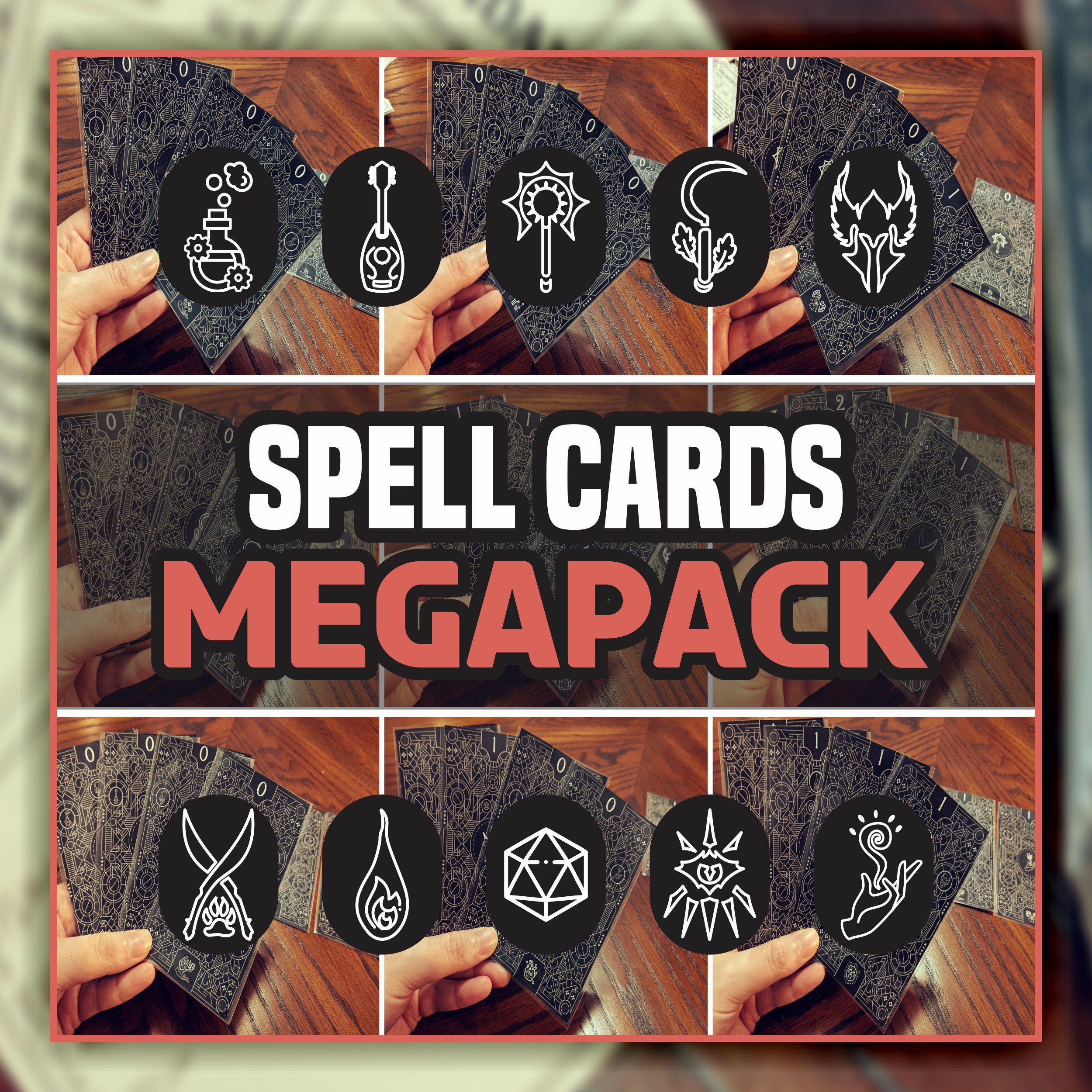 MEGAPACK of Spell Cards for DnD 5e | Dungeons and Dragons | D&D ...