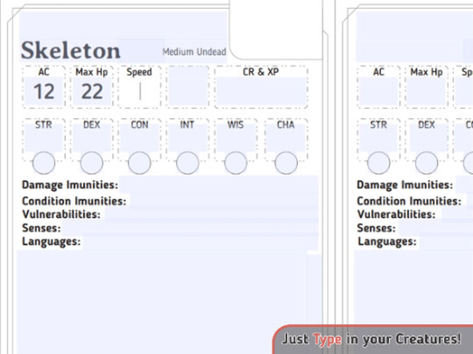 Gm's CREATURE COMPENDIUM for Dnd 5e Form Fillable Pdfs - Etsy UK