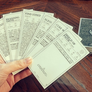 Pack of BLANK Spell Cards for ALL CLASSES for Dnd 5e | Dungeons and ...