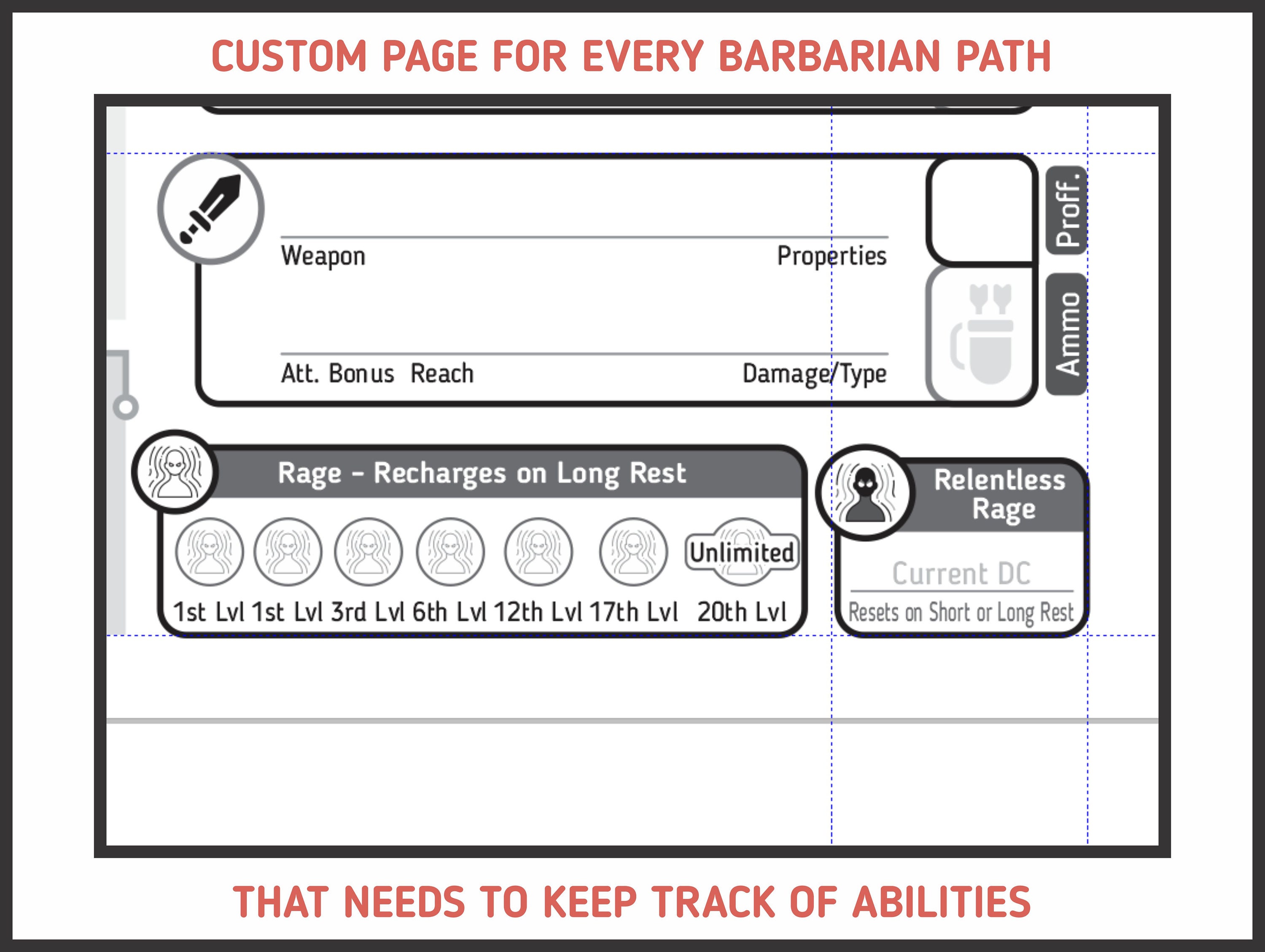 BARBARIAN CHARACTER SHEET for DnD 5e | Form Fillable Pdf | Dungeons and ...