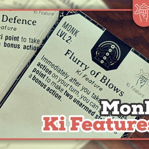 MONK KI FEATURES for Dnd 5e Form Fillable Pdfs Included - Etsy