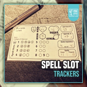 SPELL SLOT TRACKERS for All Classes for Dnd 5e | Form Fillable Pdfs ...