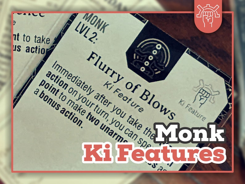 MONK KI FEATURES for Dnd 5e Form Fillable Pdfs Included - Etsy