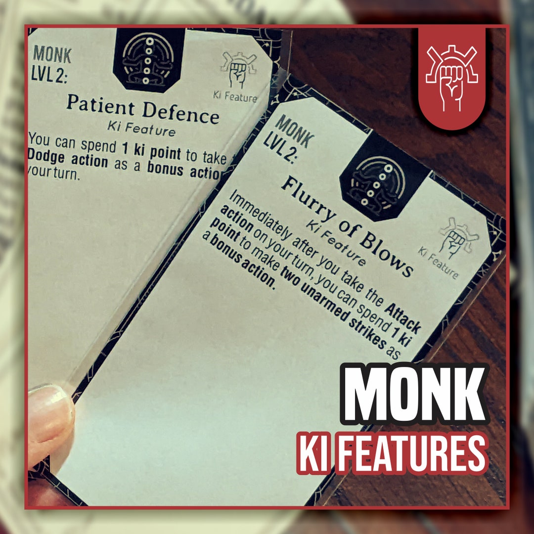 MONK KI FEATURES for DnD 5e Form Fillable PDFs Included - Etsy Portugal