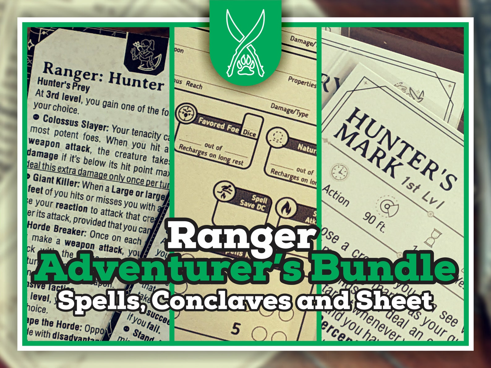 RANGER ADVENTURER'S BUNDLE for Dnd 5e - Etsy