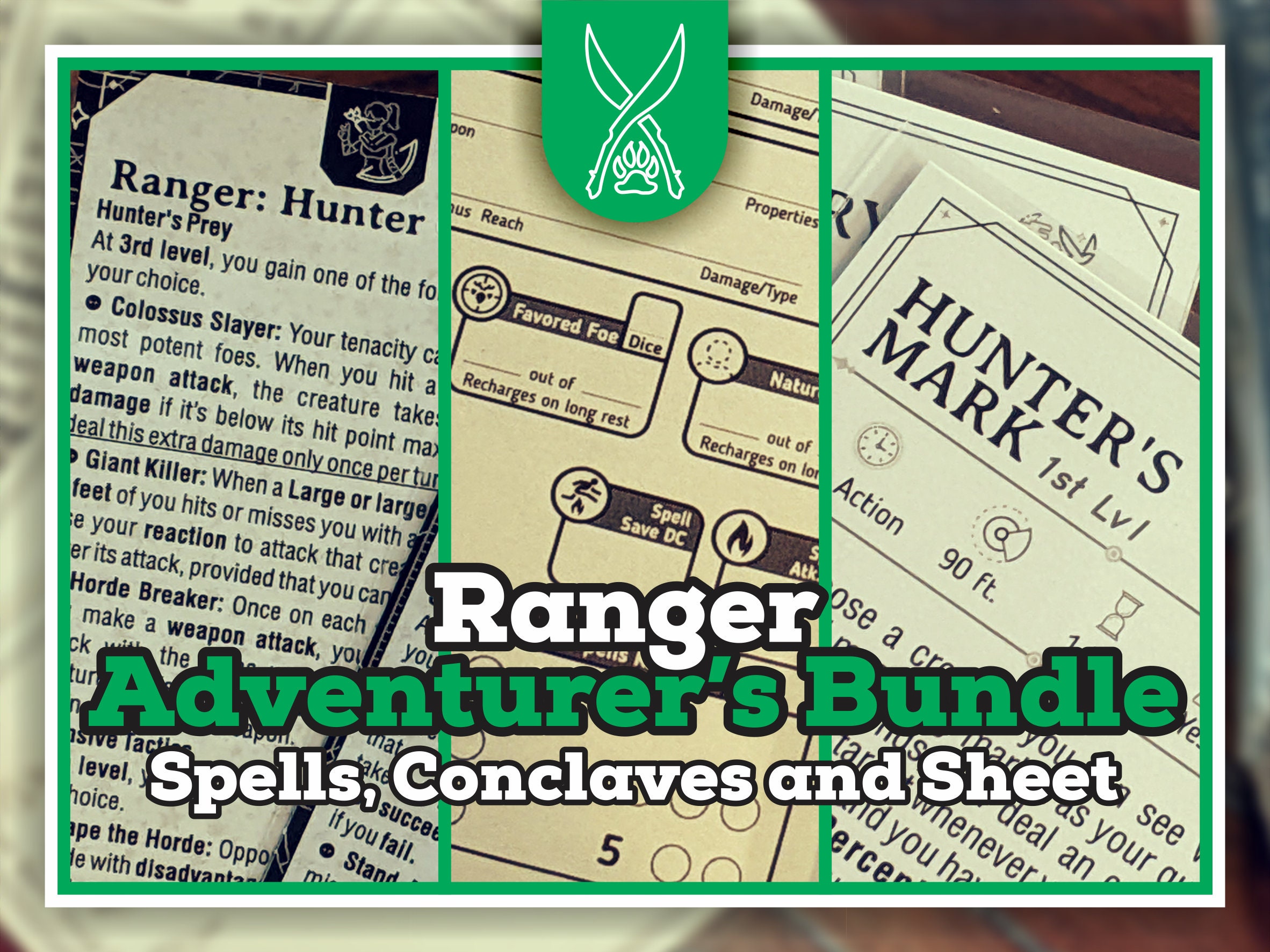 RANGER ADVENTURER'S BUNDLE for DnD 5e