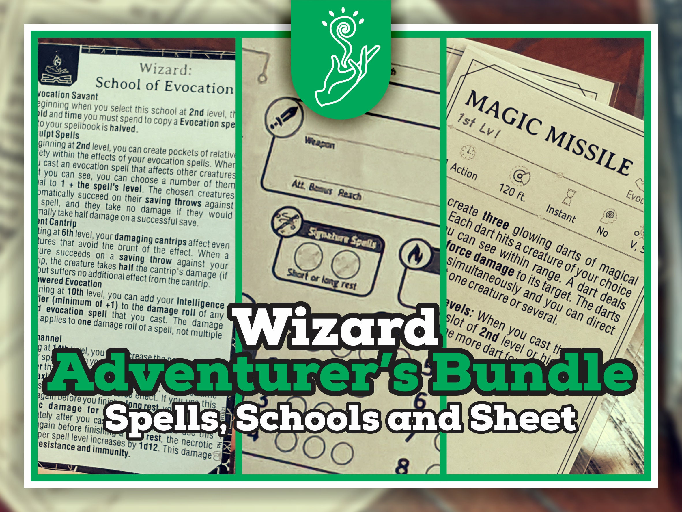 WIZARD ADVENTURER'S BUNDLE for DnD 5e