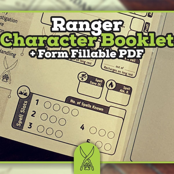 Dnd Ranger Character Sheets - Etsy