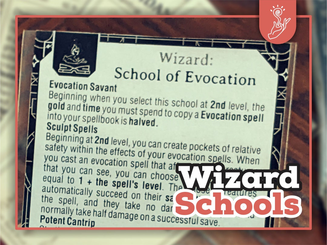 WIZARD SCHOOL CARDS for Dnd 5e Form Fillable Pdfs Included - Etsy