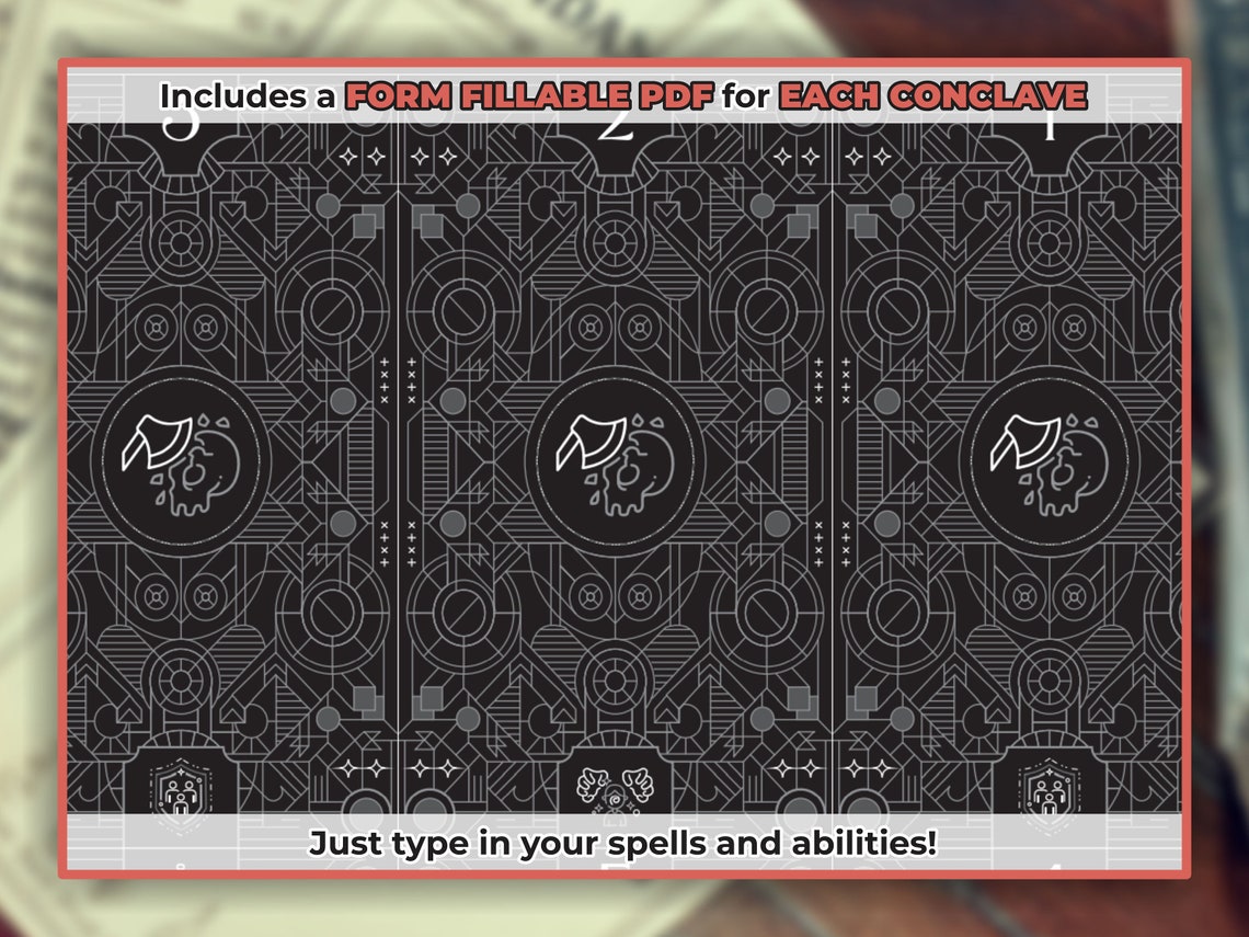 RANGER CONCLAVE CARDS for Dnd 5e Form Fillable Pdfs Included | Etsy