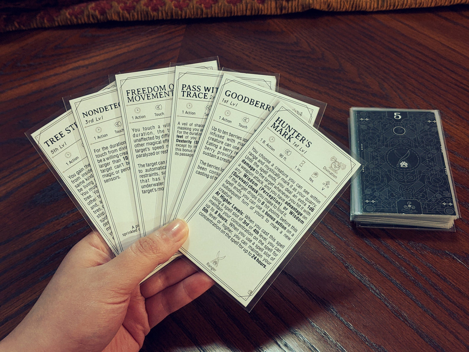 RANGER Spell Cards for Dnd 5e Form Fillable Pdfs Included - Etsy