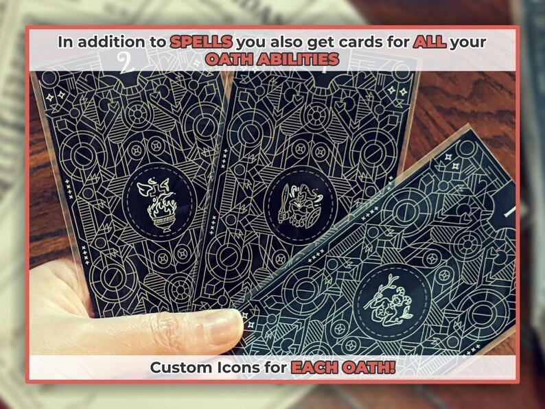 Paladin Oath Cards for Dnd 5e: Form Fillable PDF - Etsy