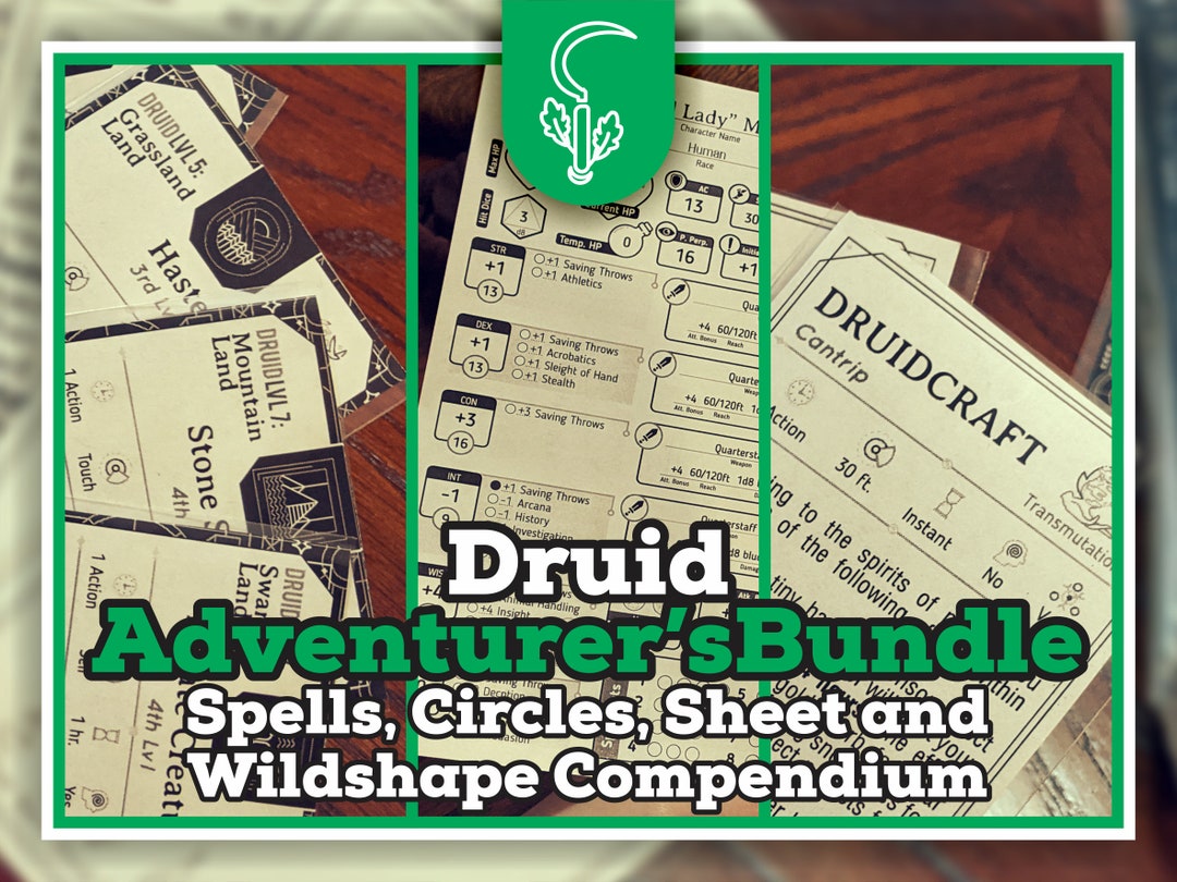 DRUID ADVENTURER'S BUNDLE for Dnd 5e - Etsy