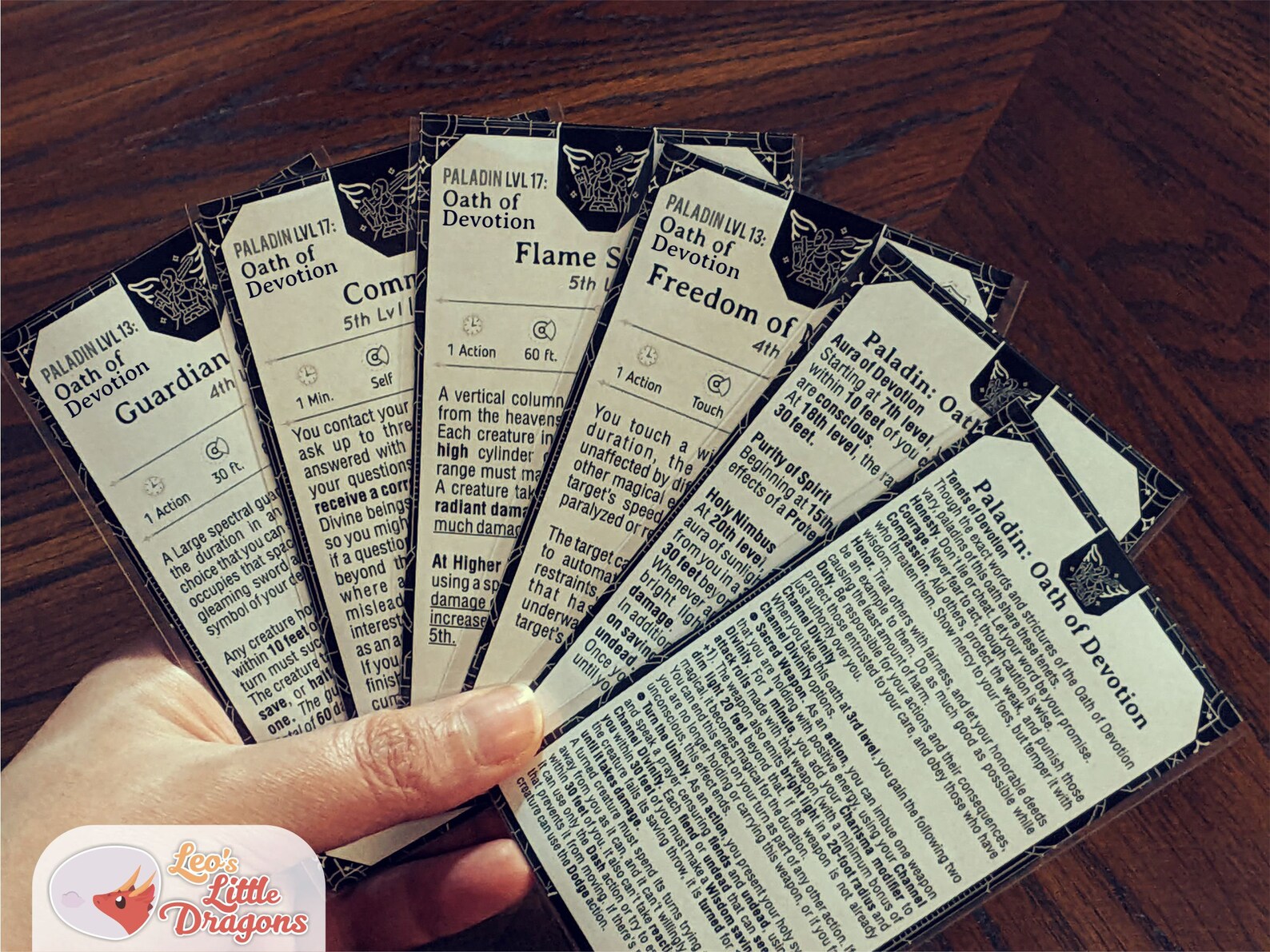 PALADIN OATH CARDS for Dnd 5e Form Fillable Pdfs Included - Etsy